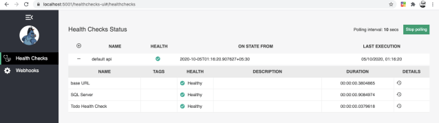 Health Monitoring in ASP.NET Core – Articles on latest .net technology